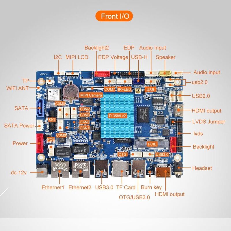 D-3588 Android System Edge Smart Motherboard Octa-core 64-bit Processor